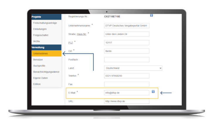 Erste Schritte im Deutschen Vergabeportal DTVP | DTVP
